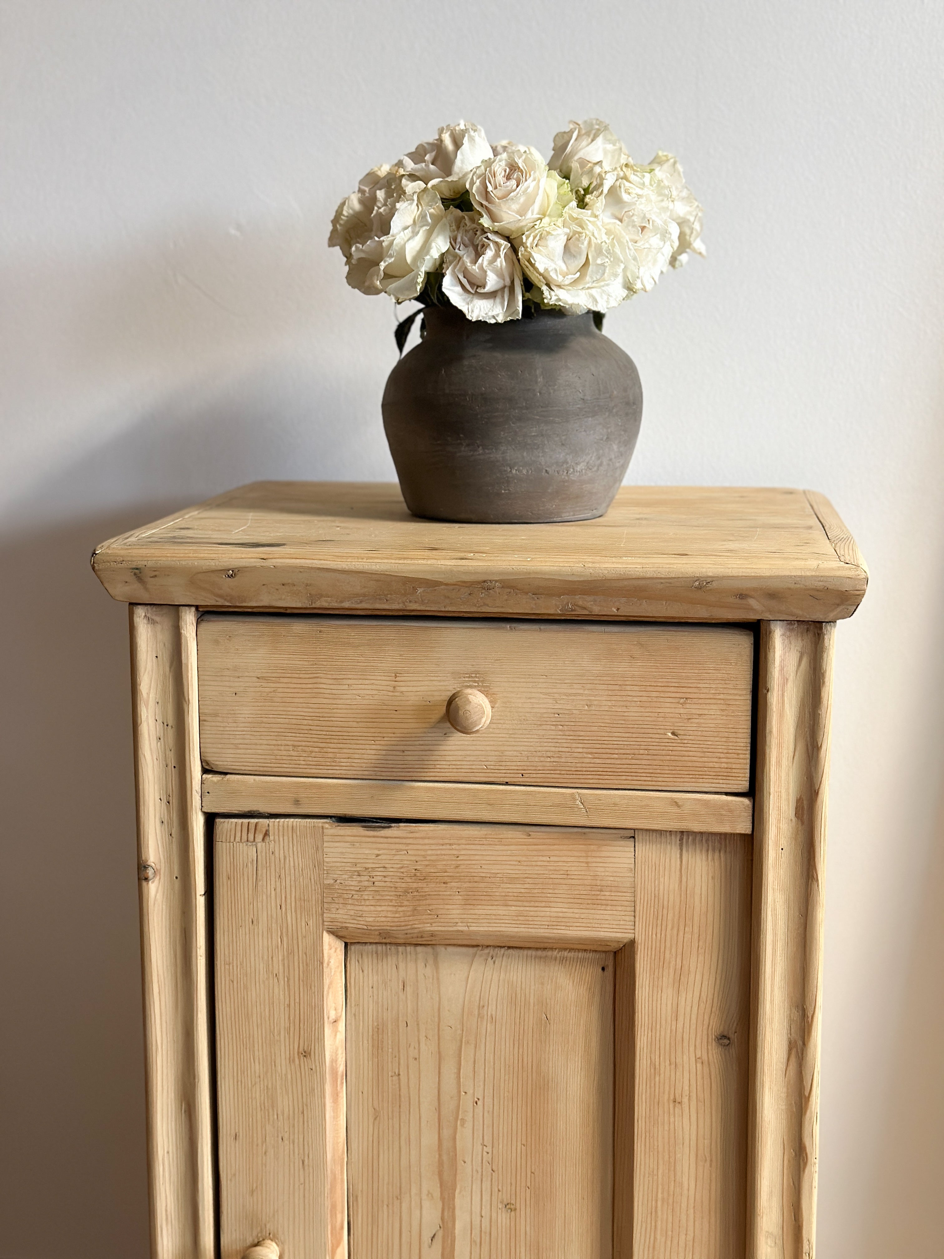 Antique pine bedside cabinets store